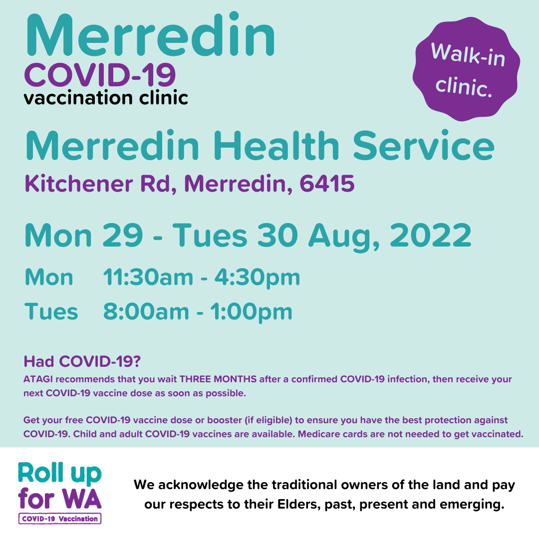 COVID and Flu Vaccination clinics » Shire of Merredin